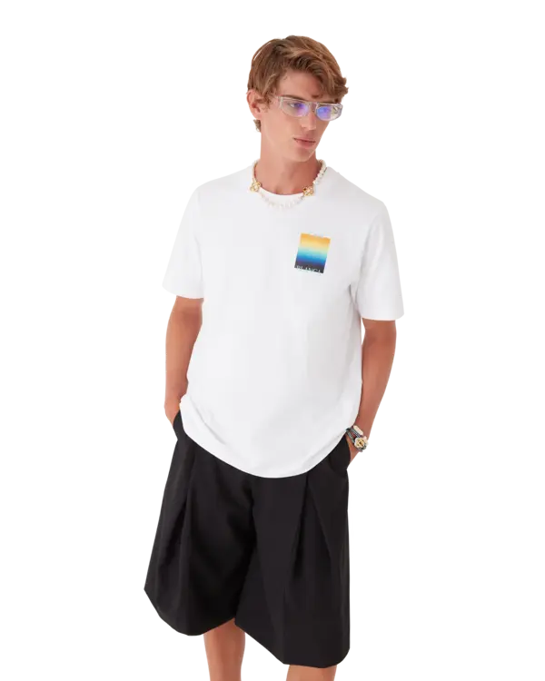Casablanca Gradient Square Short Sleeve T-shirt - Yellow