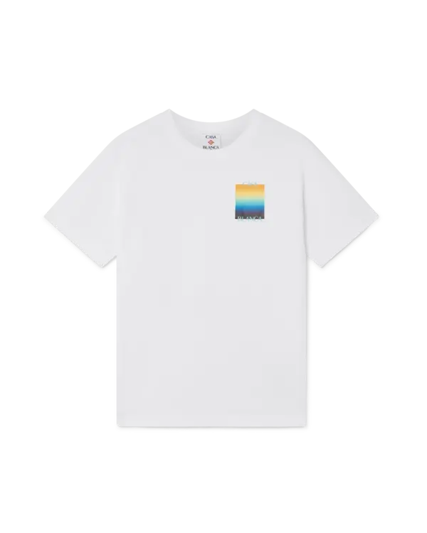 Casablanca Gradient Square Short Sleeve T-shirt - Yellow