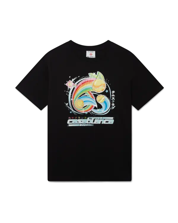 Casablanca Manga Tennis Ball Short Sleeve T-shirt - Multicolor