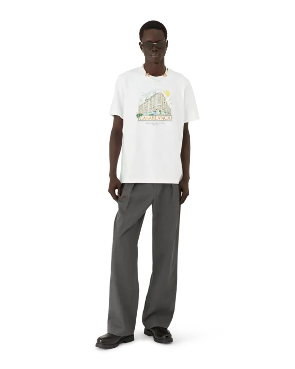 Casablanca Paris Store Printed Short Sleeve T-shirt