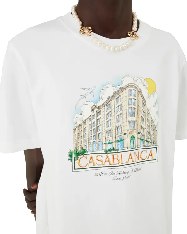 Casablanca Paris Store Printed Short Sleeve T-shirt