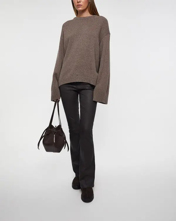 WAKAKUU Stretch Leather Trousers