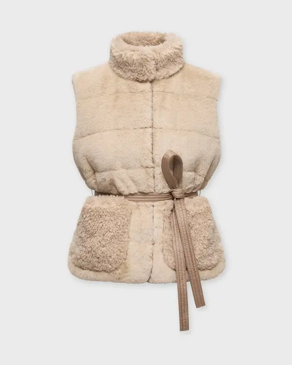 Moncler Belted Gilet - Ivory