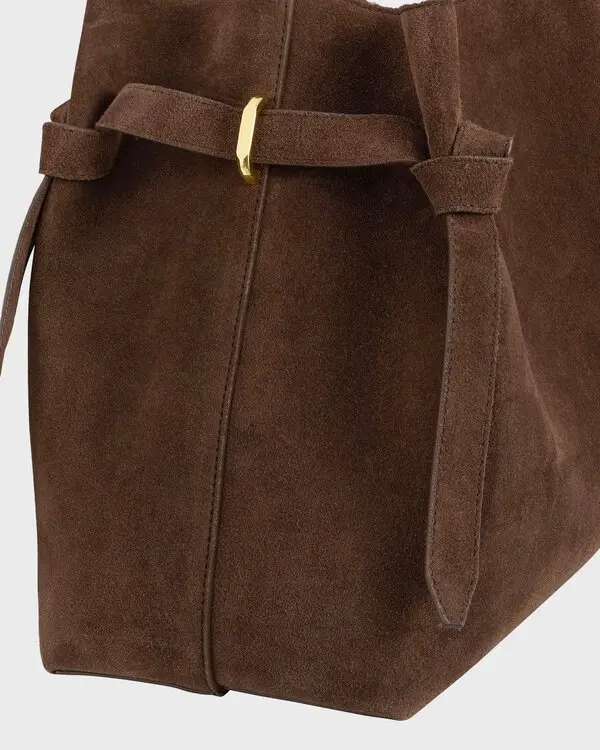 Yuzefi Gyoza Suede Tote Bag - Chocolate