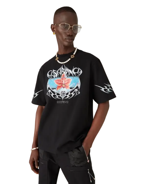Casablanca Blades Oversized Short Sleeve T-shirt - Red