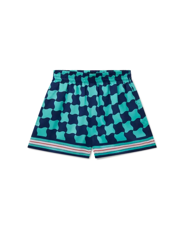 Casablanca Pool Tile Silk Shorts