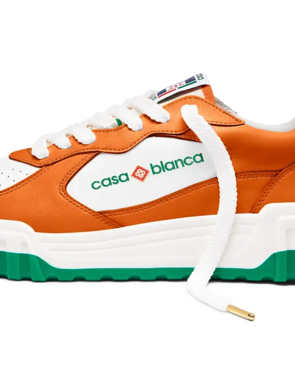 Casablanca Court Sneakers & White - Orange