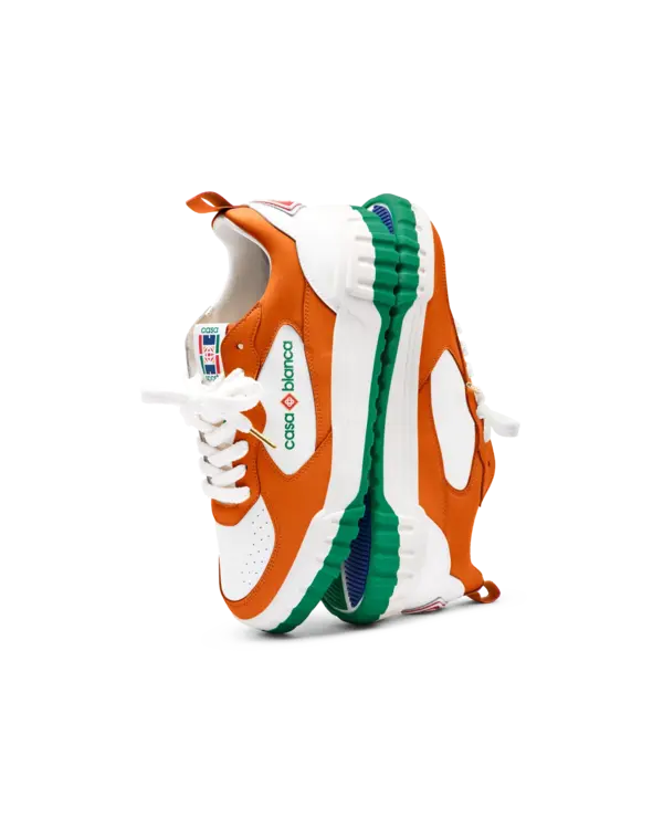 Casablanca Court Sneakers & White - Orange