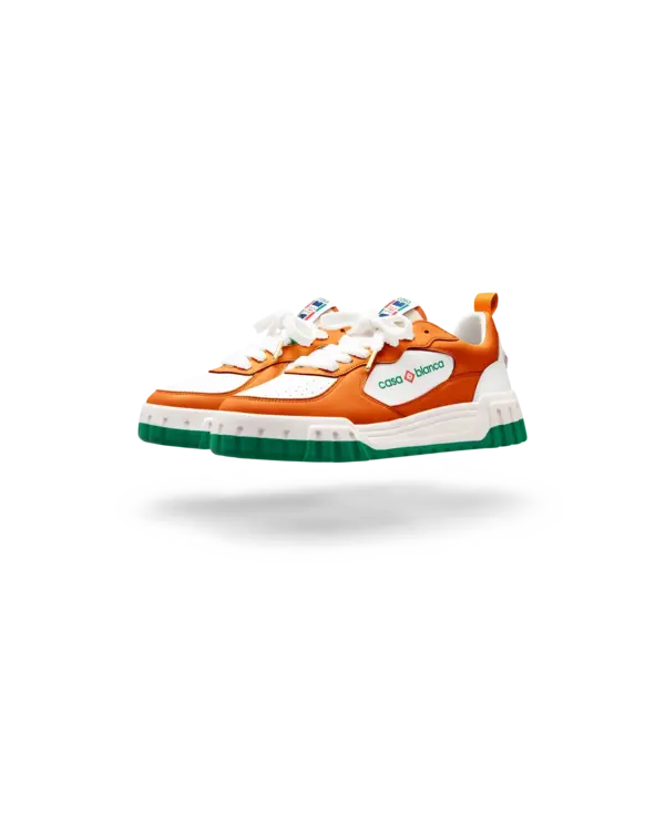 Casablanca Court Sneakers & White - Orange