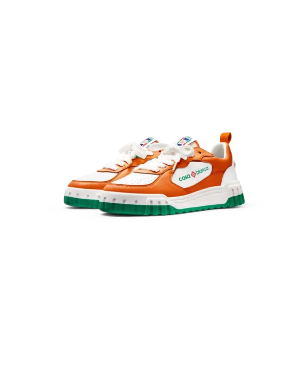 Casablanca Court Sneakers & White - Orange