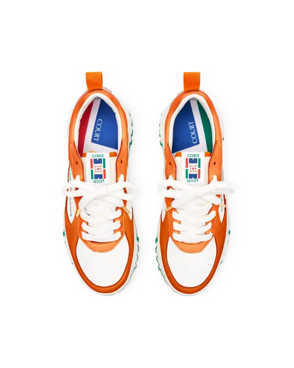 Casablanca Court Sneakers & White - Orange