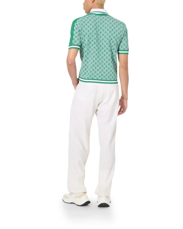 Casablanca Jacquard Polo Shirt - Red