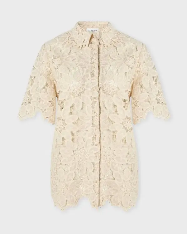 MALINA Ari Guipure Lace Shirt