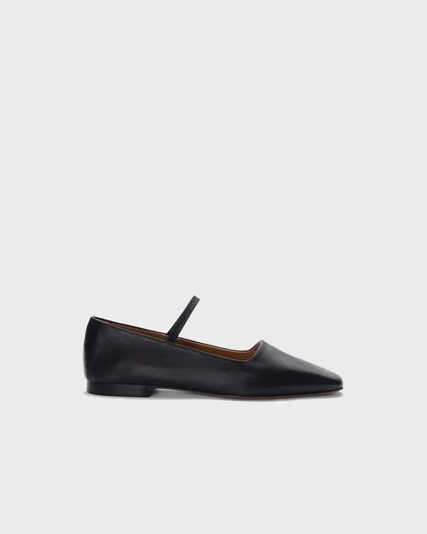ATP ATELIER Petina Nappa Ballerina Flats - Black