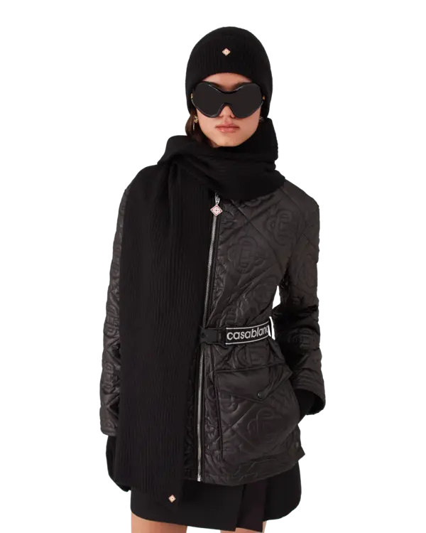 Casablanca Wool Rib Ski Scarf By