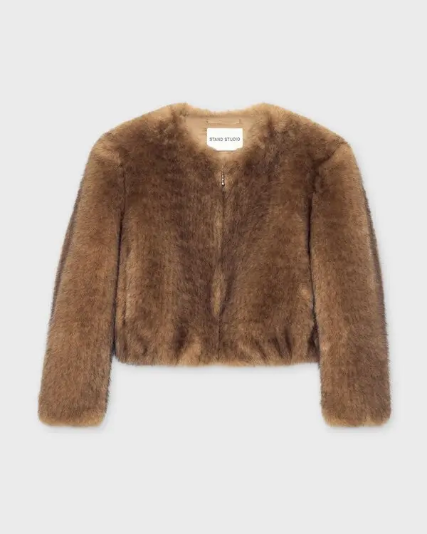 STAND STUDIO Karly Faux Fur Jacket