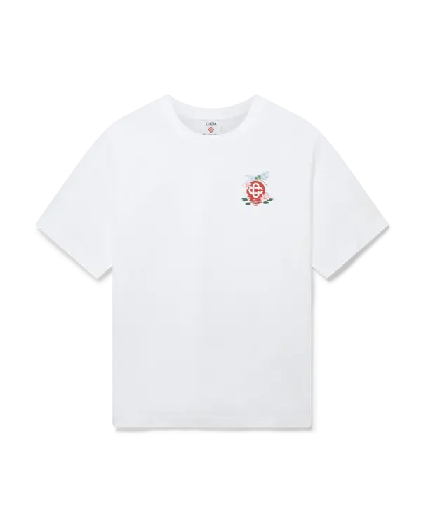 Casablanca Dragonfly Floral Oversized Short Sleeve T-shirt - Multicolor