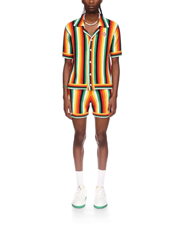 Casablanca Striped Towelling Shirt