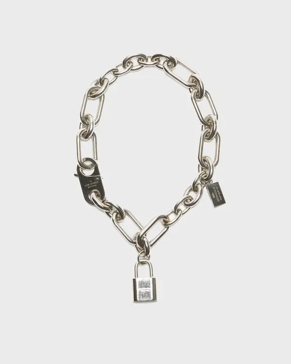 Acne Studios Padlock Chain Bracelet - Silver