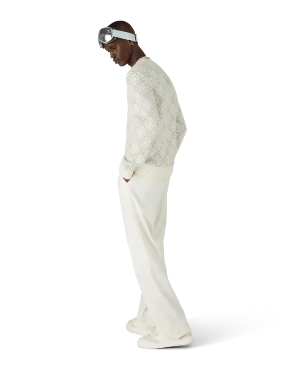 Casablanca Monogram Mohair Blend Crew Neck - White