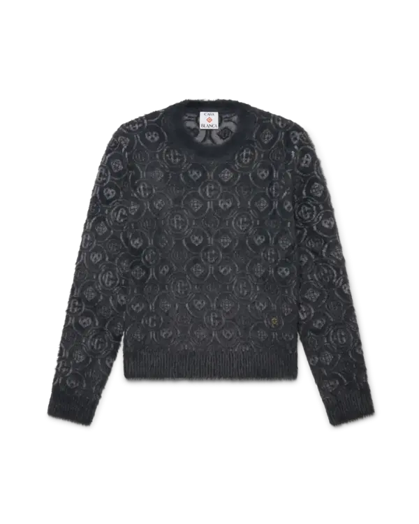 Casablanca Fluffy Monogram Jumper - Multicolor