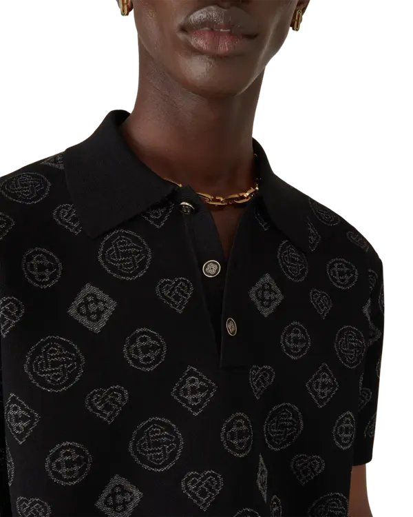 Casablanca Monogram Jacquard Polo