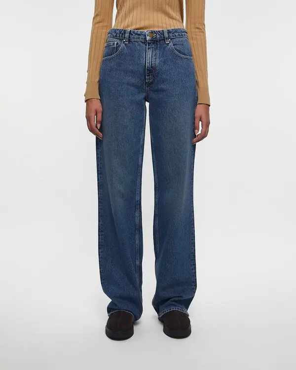 Moncler Straight Leg Bleached Jeans