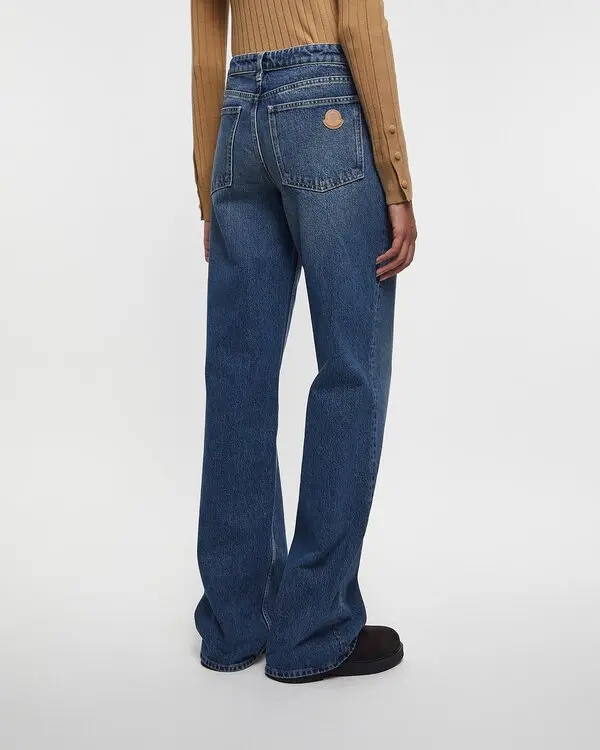 Moncler Straight Leg Bleached Jeans