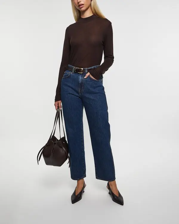 Filippa K Lyocell Cashmere Mock Neck Top
