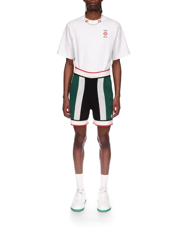 Casablanca Striped Mesh Shorts