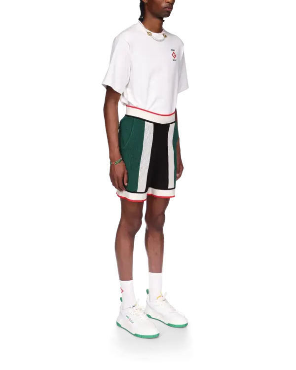 Casablanca Striped Mesh Shorts