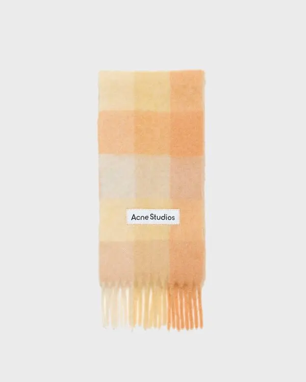 Acne Studios Scarf Soft Checkered Mohair - Peach