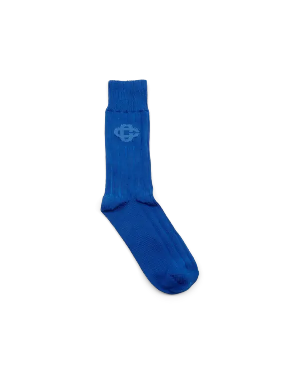 Casablanca Ribbed Socks - Blue