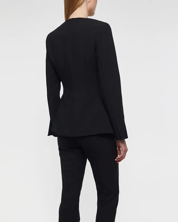 MALINA Athina Tailored Long Sleeve Blouse - Black