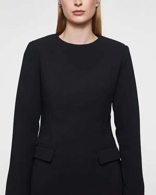 MALINA Athina Tailored Long Sleeve Blouse - Black