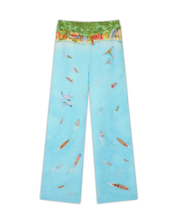 Casablanca Maison Sur Piloti Straight Leg Trousers - Multicolor