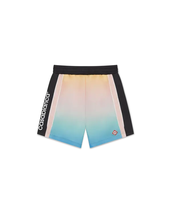 Casablanca Pastel Gradient Football Shorts - Multicolor