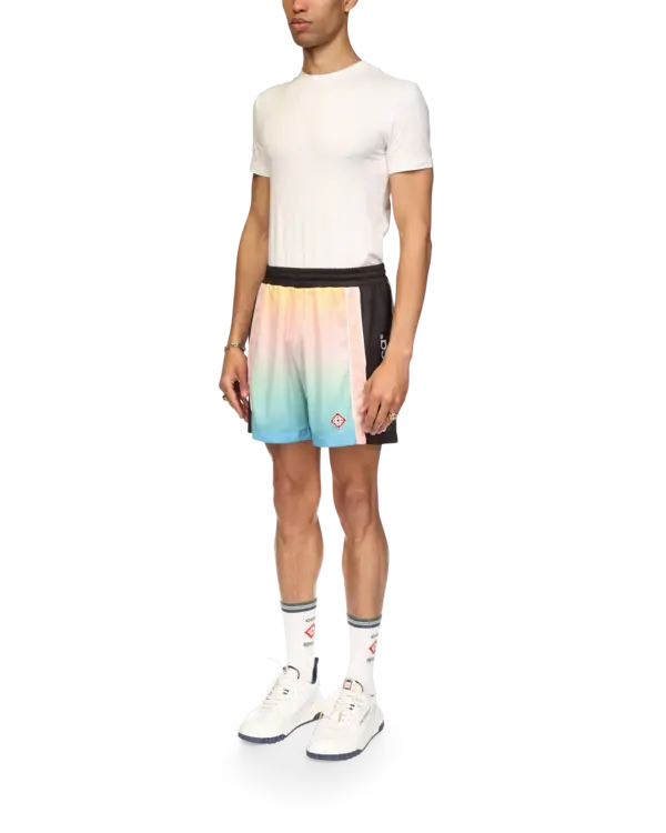 Casablanca Pastel Gradient Football Shorts - Multicolor