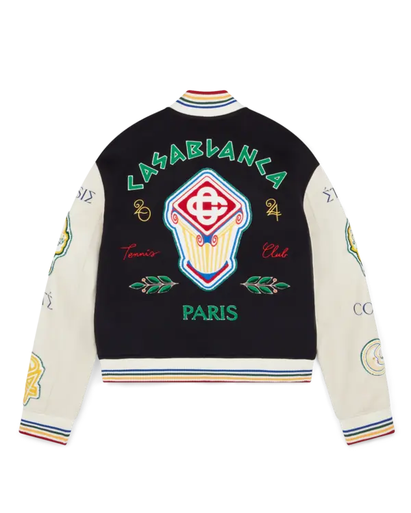 Casablanca Chenille Patchwork Bomber Jacket - Multicolor