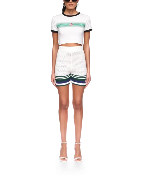 Casablanca Tennis Crochet Shorts