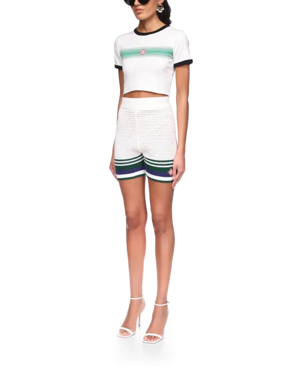 Casablanca Tennis Crochet Shorts
