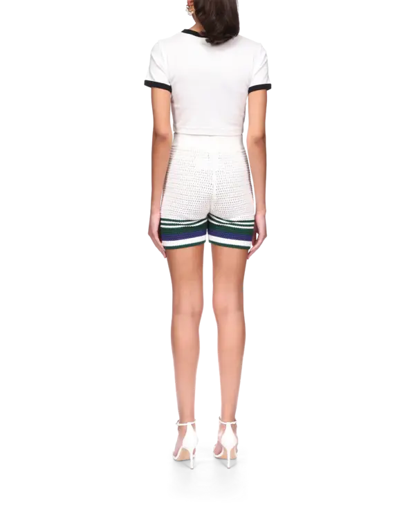 Casablanca Tennis Crochet Shorts