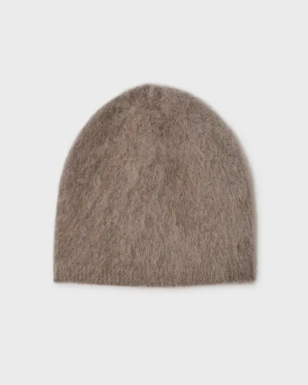 LISA YANG Brushed Cashmere Beanie - Brown