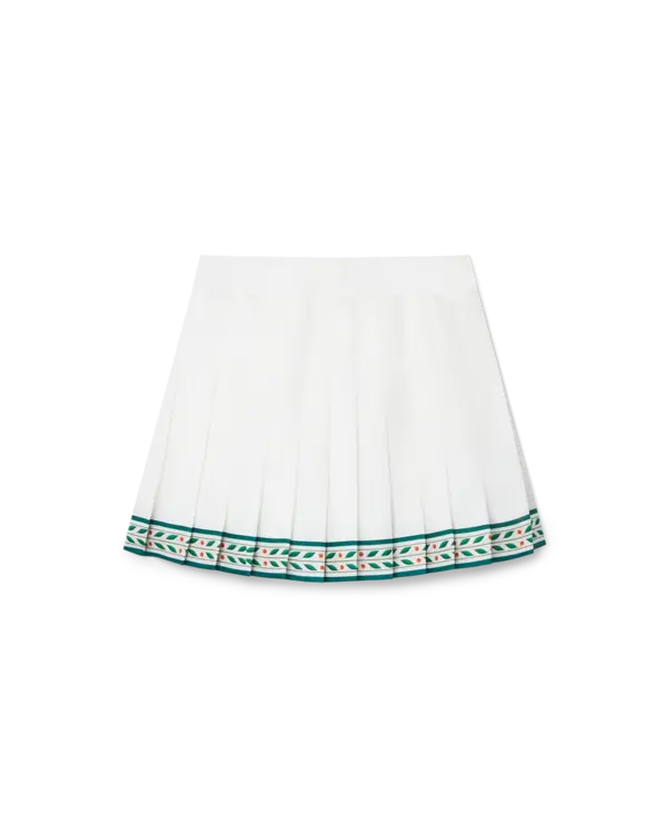 Casablanca Laurel Silk Tennis Mini Skirt - Multicolor