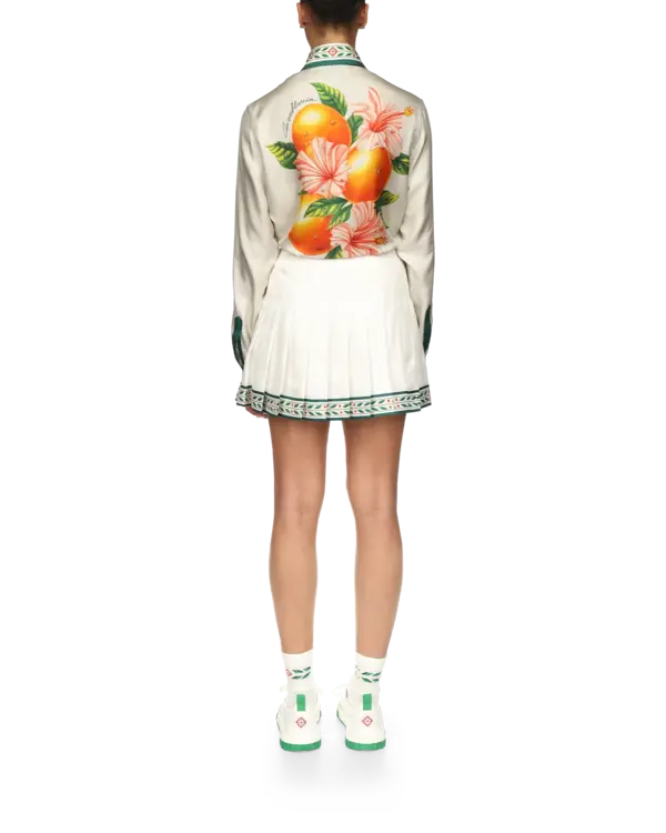 Casablanca Laurel Silk Tennis Mini Skirt