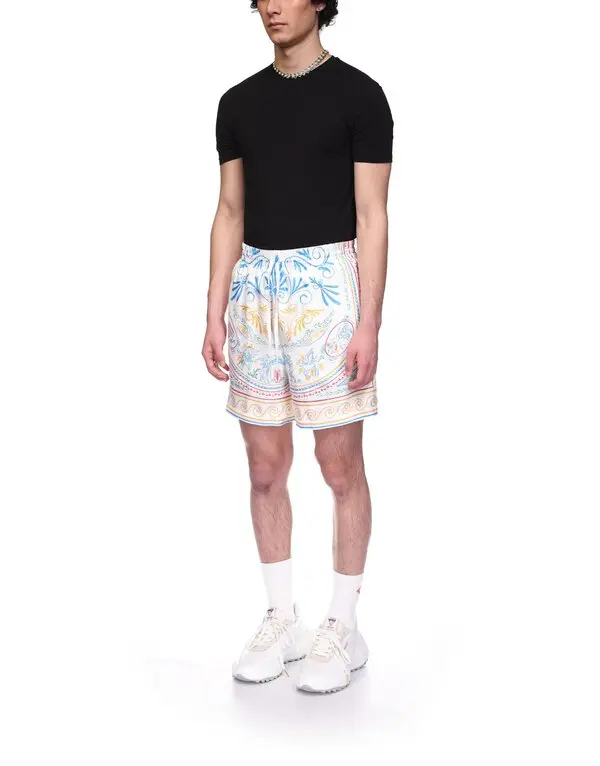 Casablanca Crayon Vase Silk Shorts