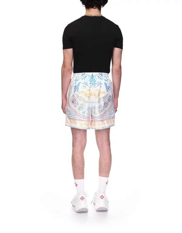 Casablanca Crayon Vase Silk Shorts