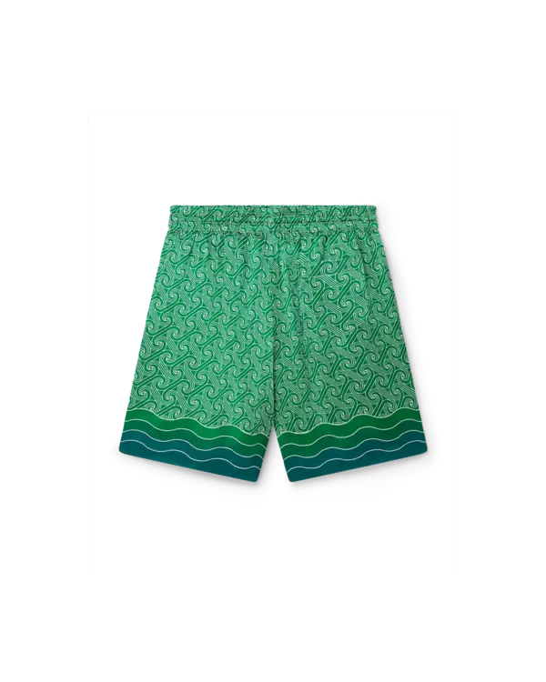 Casablanca Column Monogram Silk Shorts - Multicolor