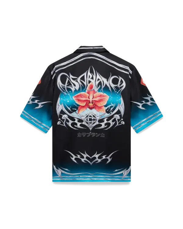 Casablanca Blades Short Sleeve Silk Sat - Red