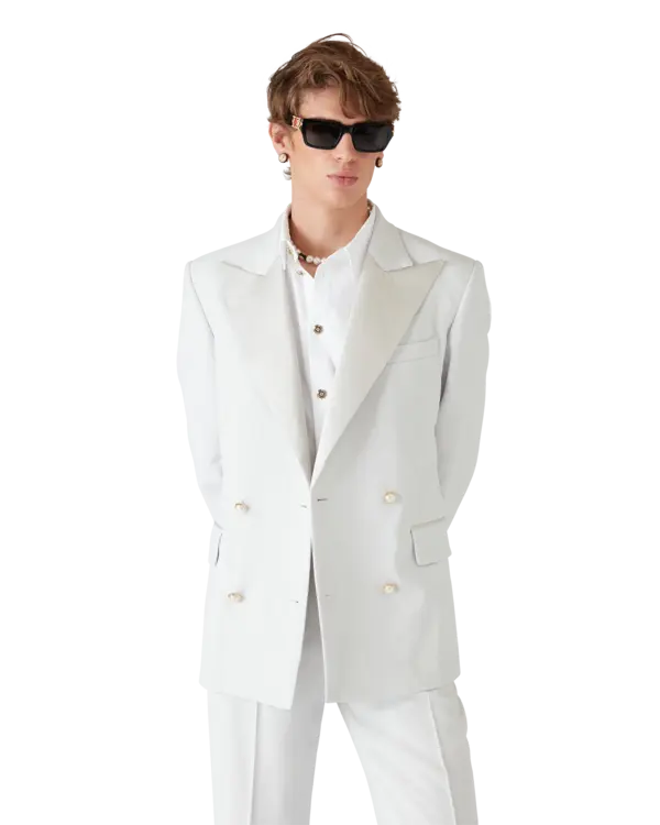 Casablanca Double Breasted Tuxedo Jacket - Multicolor